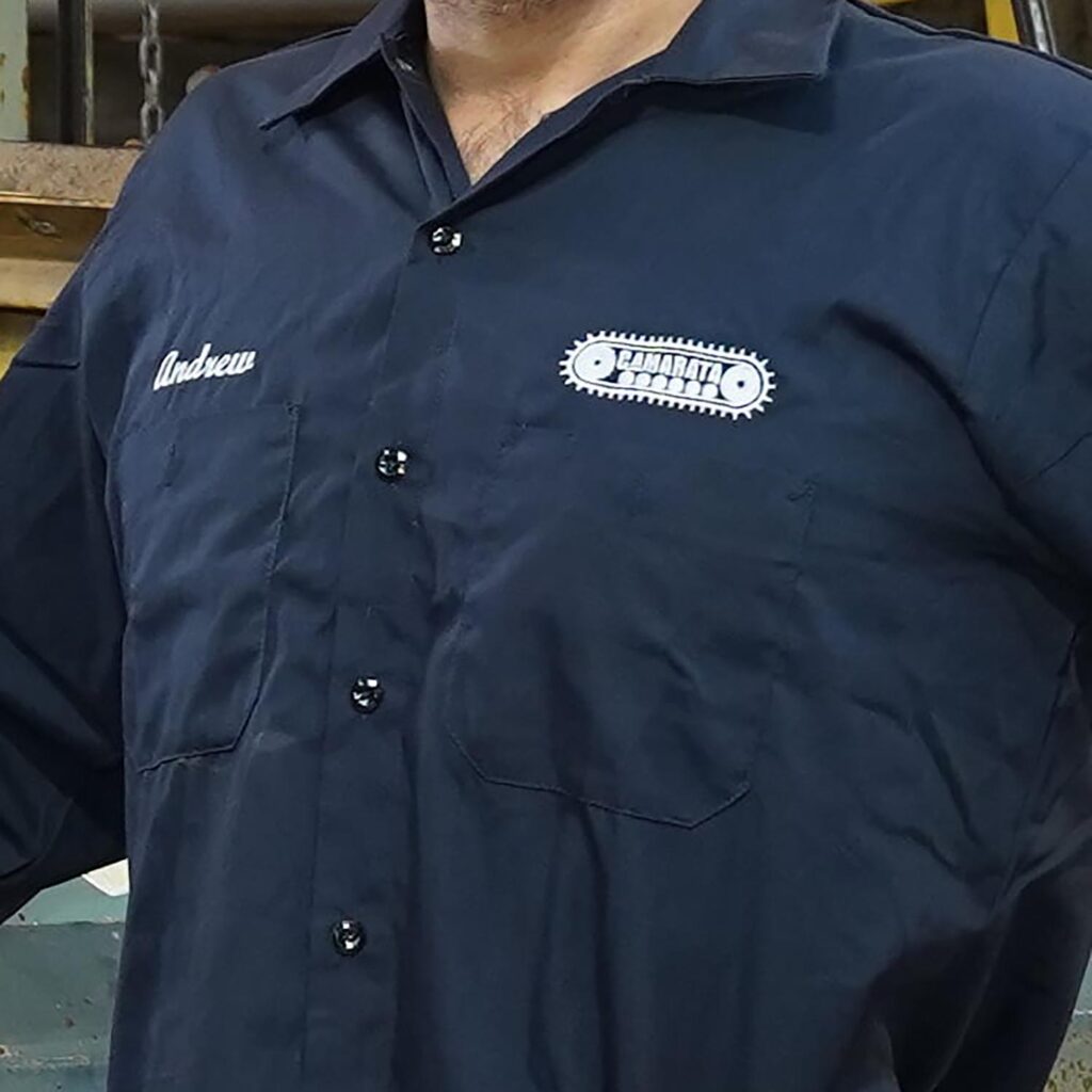 Camarata Embroidered Navy Long Sleeve Work Shirt – Shop Camarata